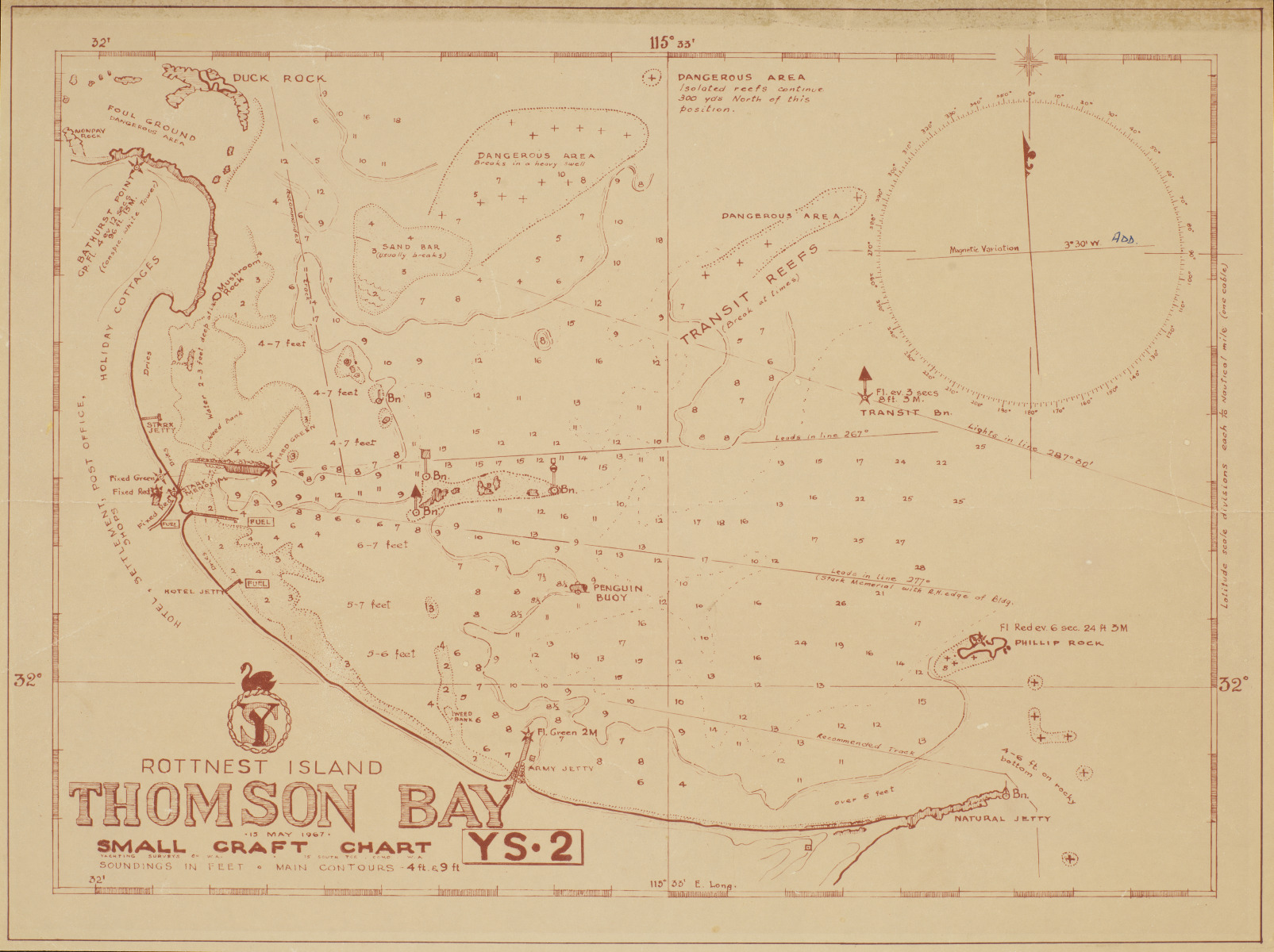 Rottnest Island, Thompson Bay ... small craft chart. - JPG 512.0 KB