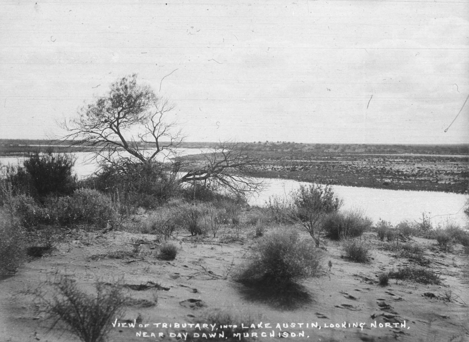 View of tributory into Lake Austin, near Day Dawn, Murchison. - JPG 472 ...