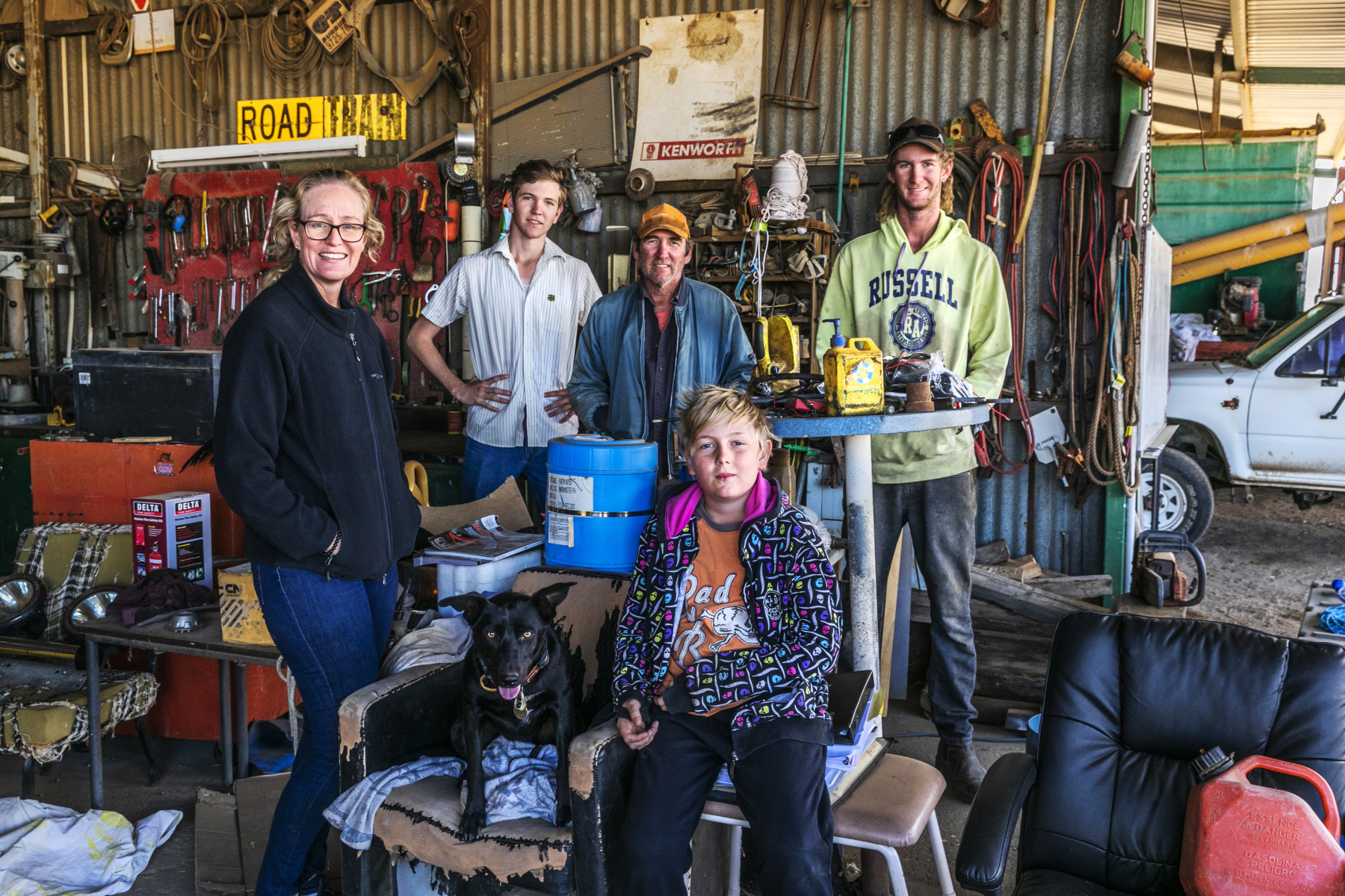 The Ashworth family, broad acre farmers, Kalannie, April 2019. - JPG 1.3 MB