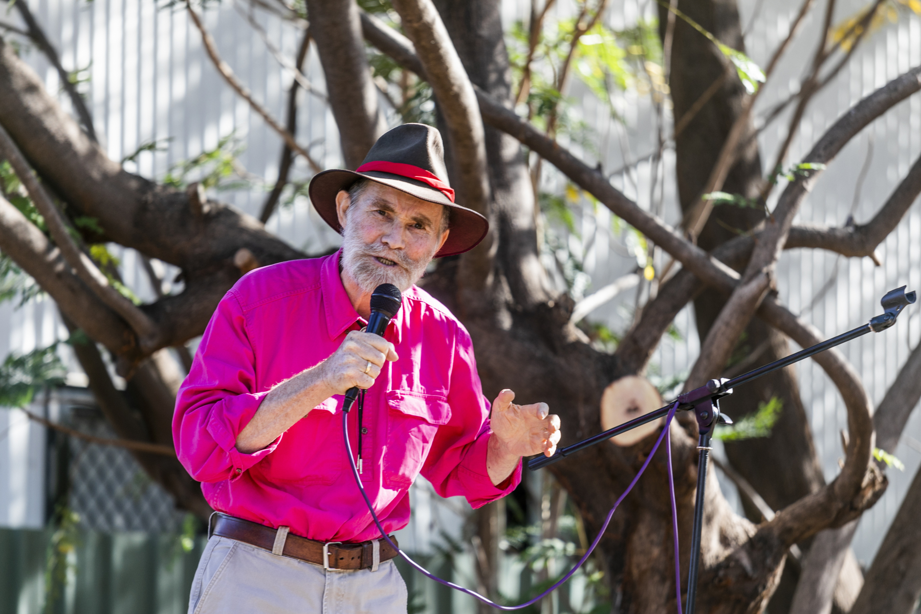 Keith 'Cobber' Lethbridge, bush poet, Derby, June 2019. - JPG 1.4 MB