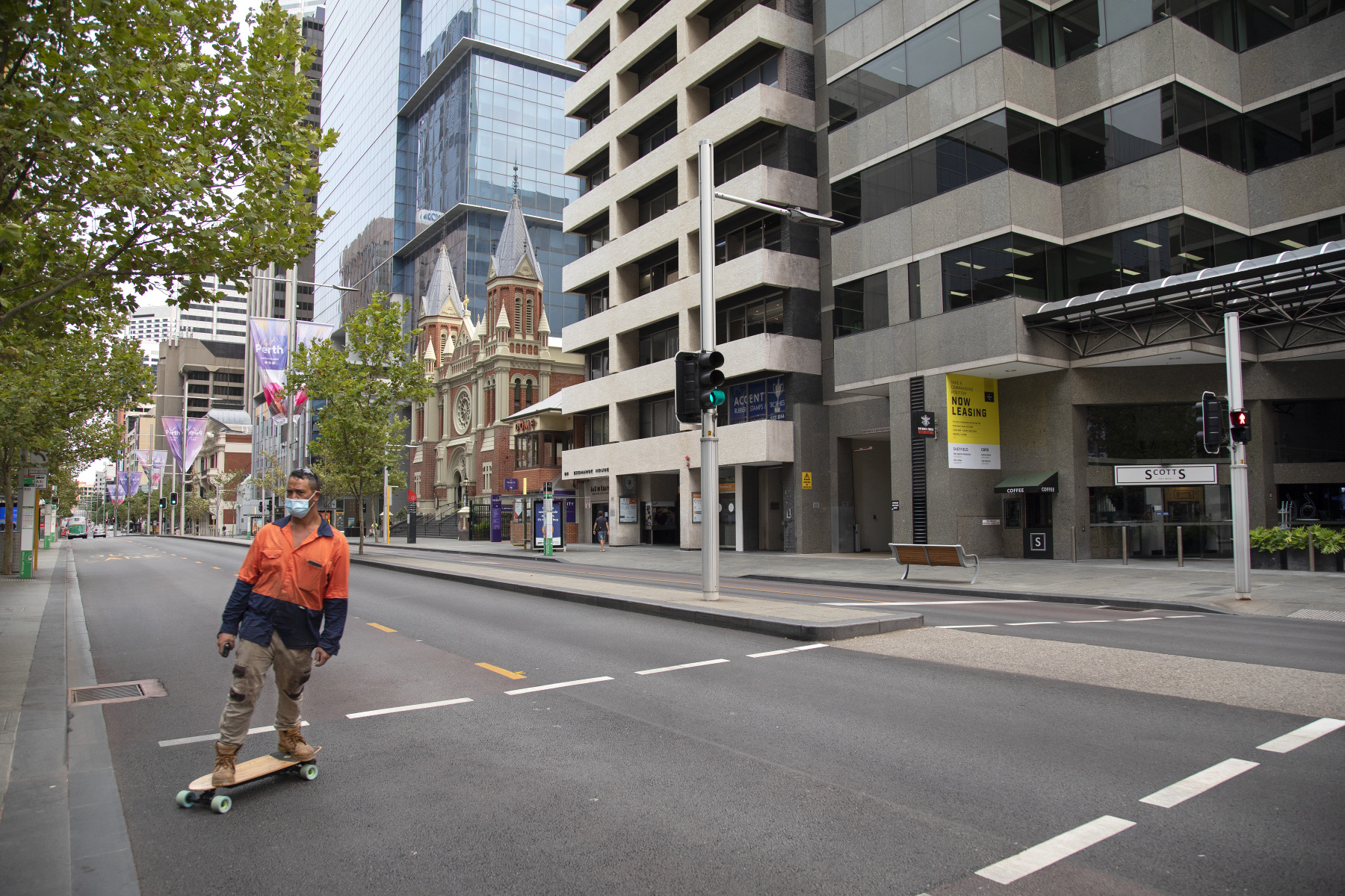 Perth city during February 2021 COVID-19 lockdown. - JPG 893.7 KB