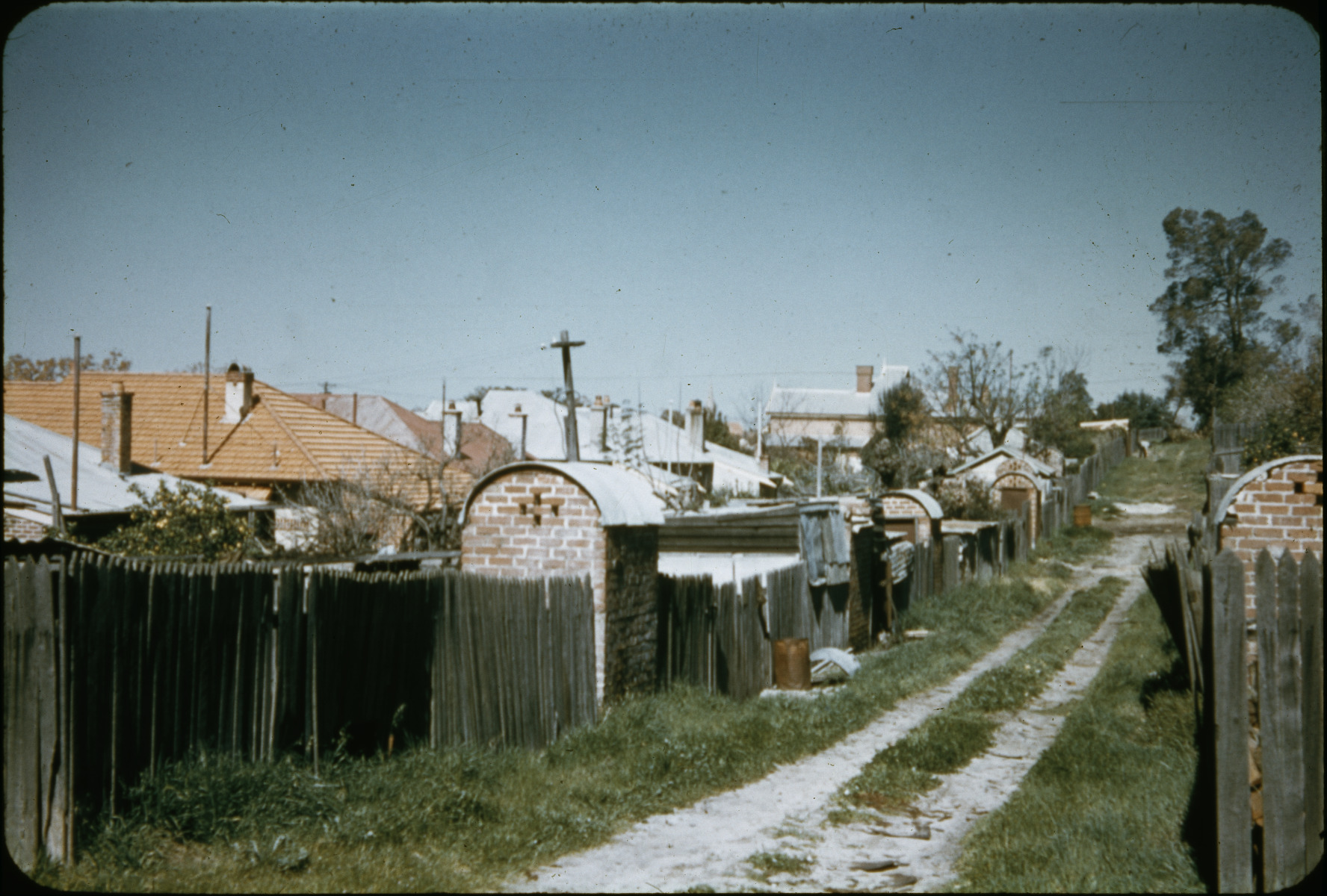 Back lane in a Perth suburb, probably Mount Hawthorn, Western Australia ...