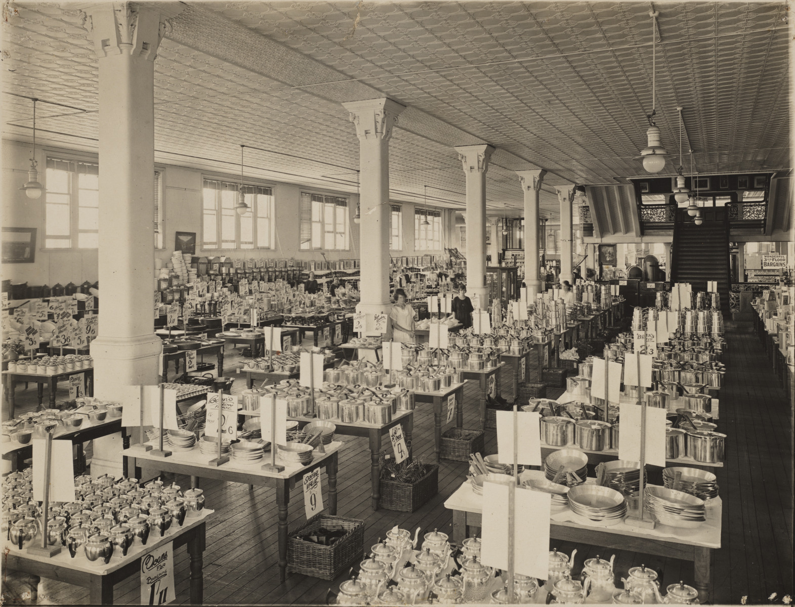 Pots and pans displayed for sale at Boans department store, Perth ...
