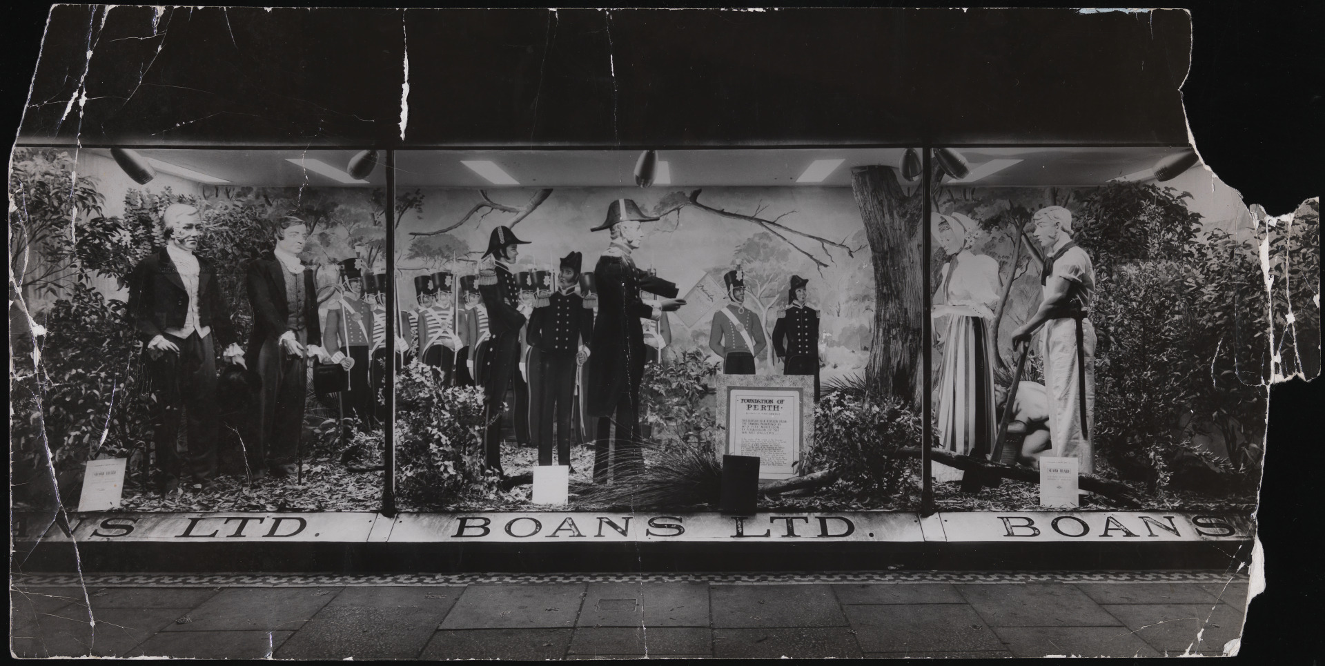 A diorama reproducing the painting the Foundation of Perth by George ...