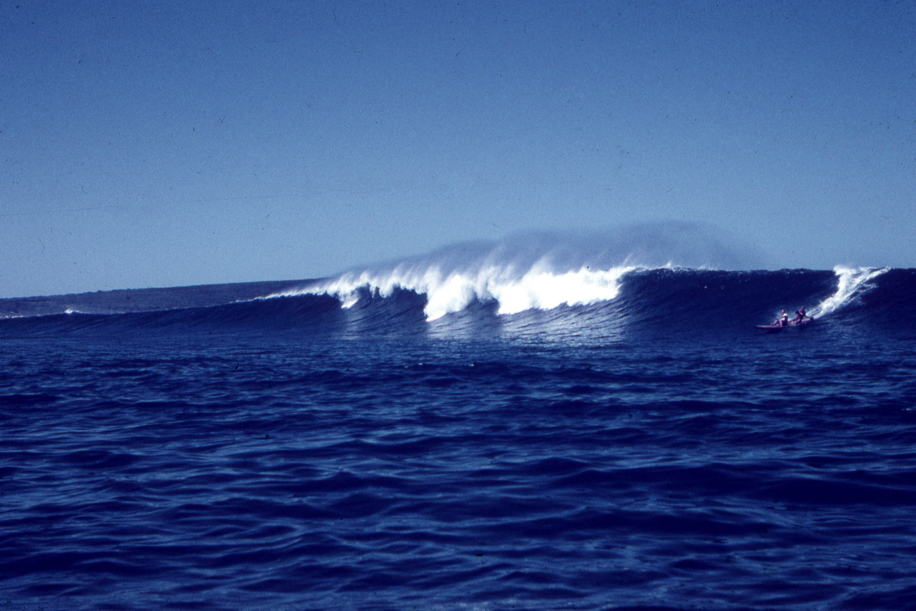 Graham Killen and Jim Keenan on double surf ski at Yallingup. - JPG 1.7 MB