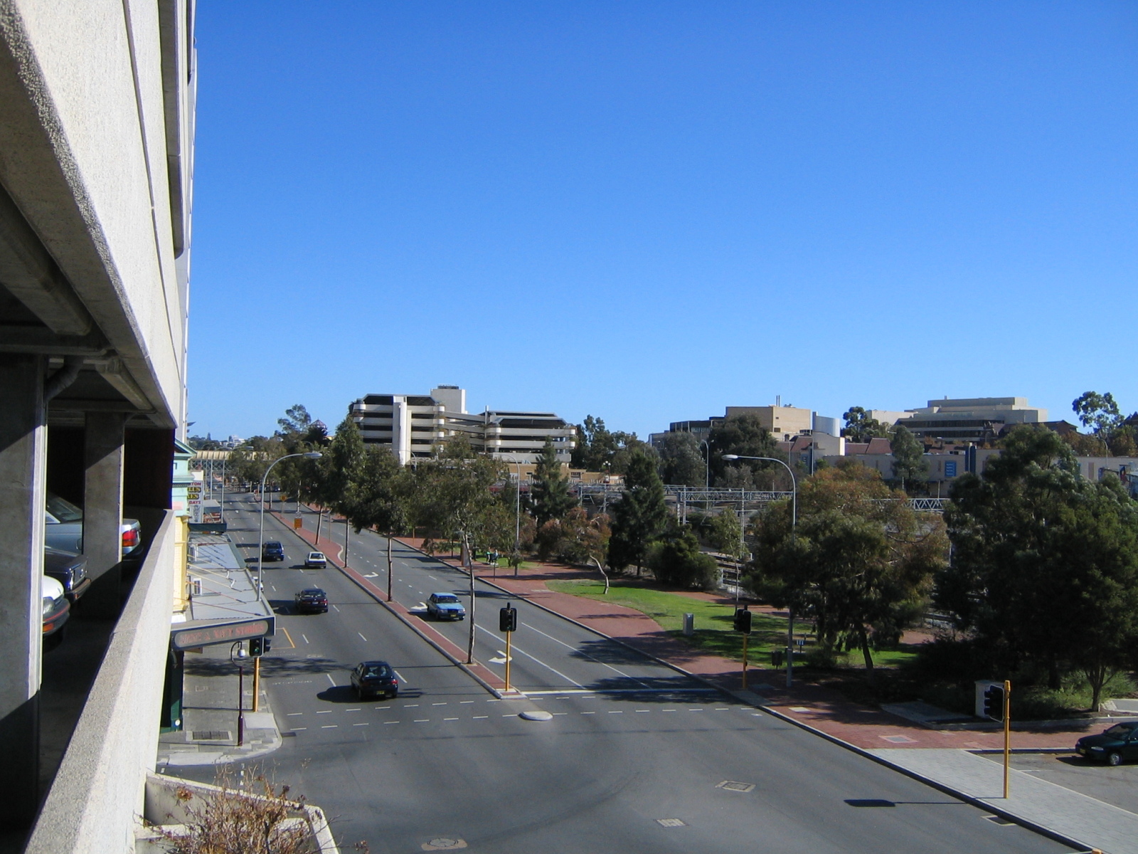 West along Wellington Street, Perth from the first floor of the carpark ...