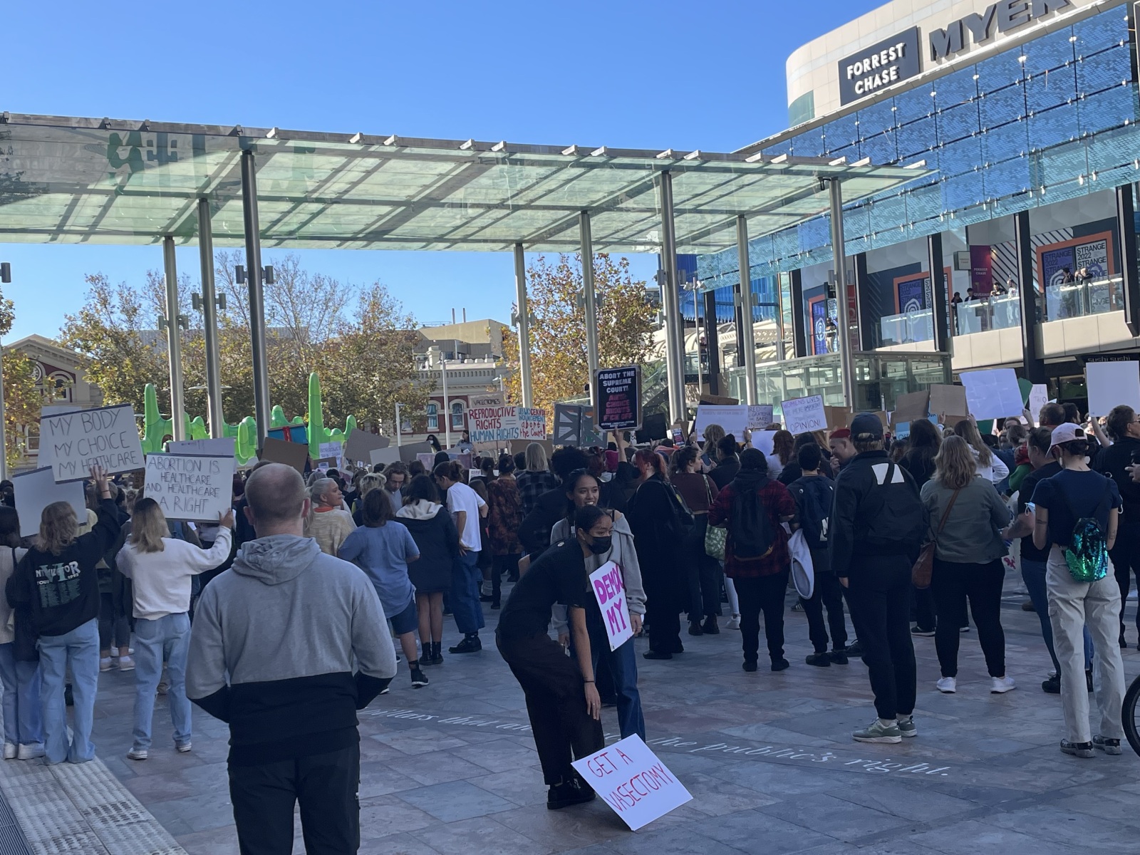 Pro-choice abortion protest rally, Forrest Place, 2 July 2022. - JPG ...