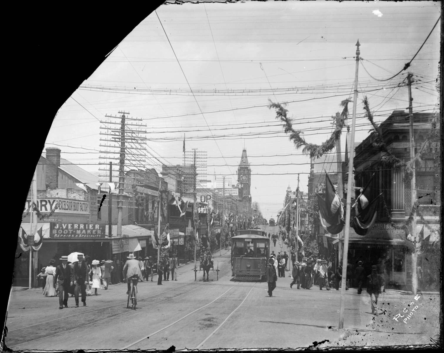 Barrack Street, Perth south from Wellington Street where passengers ...