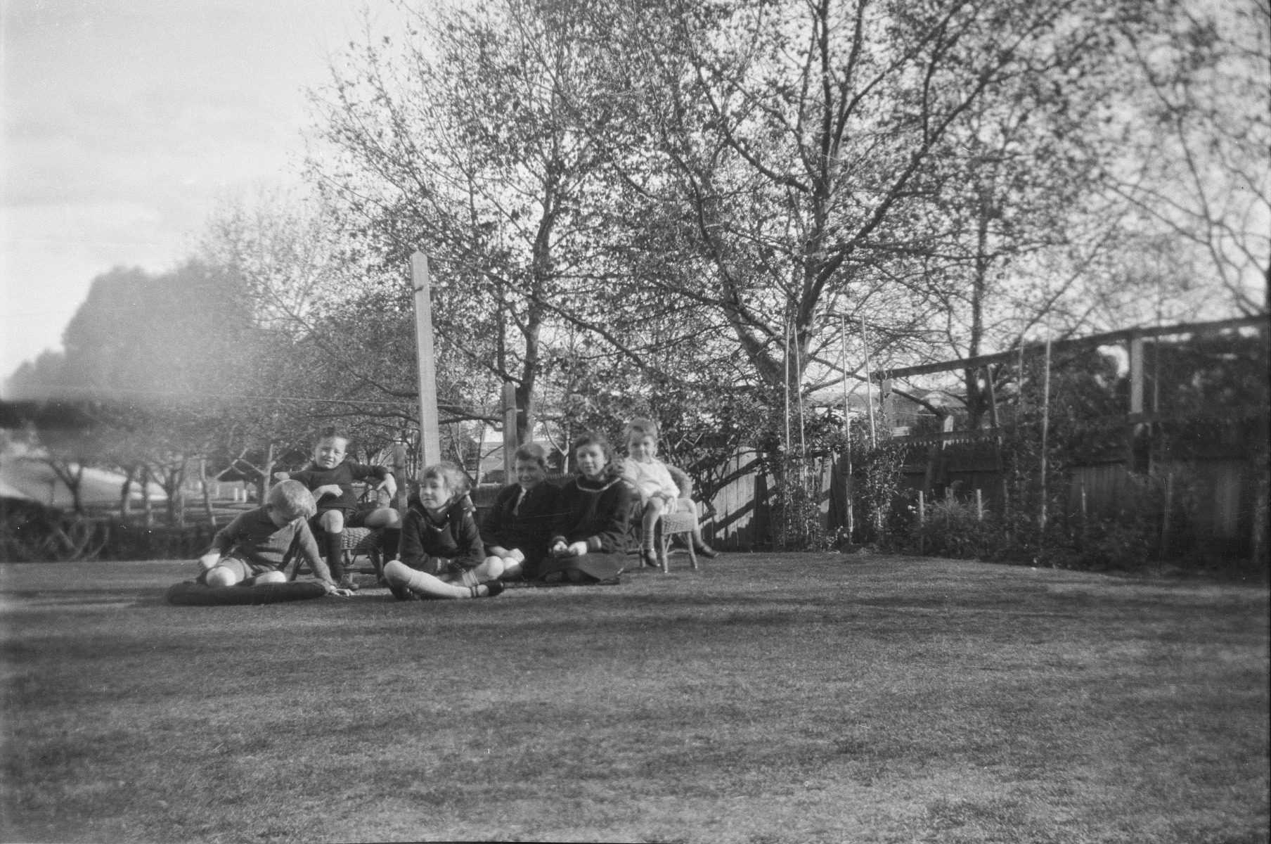 Durack children in the garden of 263 Adelaide Terrace, with the ...
